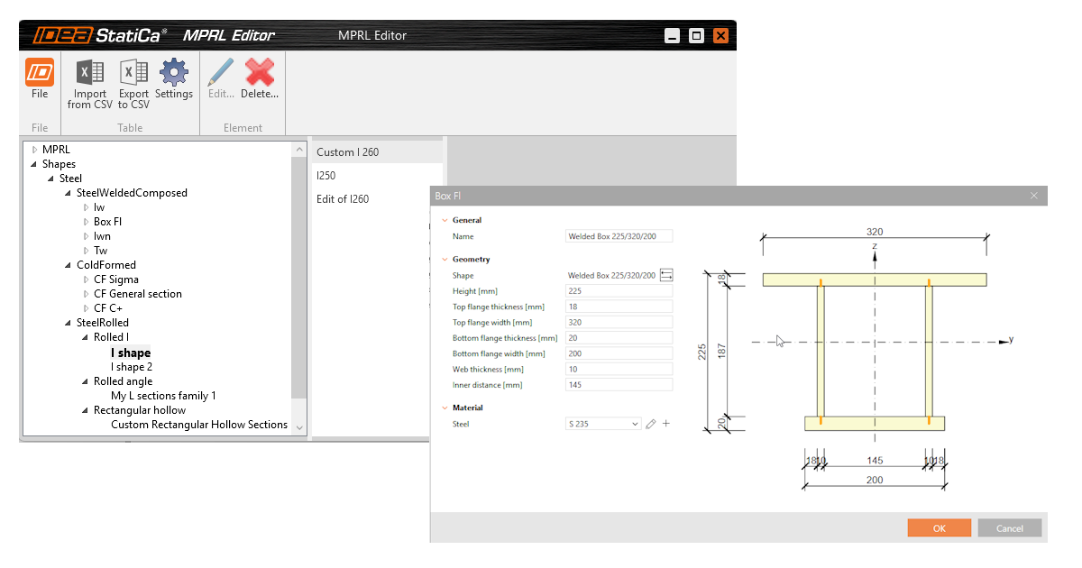 Saving of user-defined cross-sections to MPRL | IDEA StatiCa